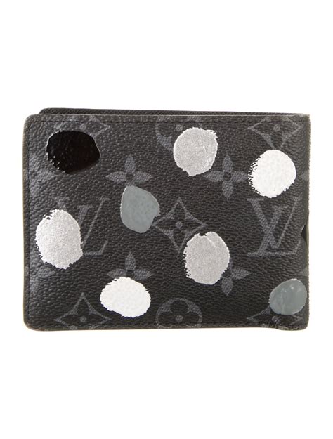 Louis Vuitton Monogram Eclipse Coated Canvas Multiple Wallet Grey