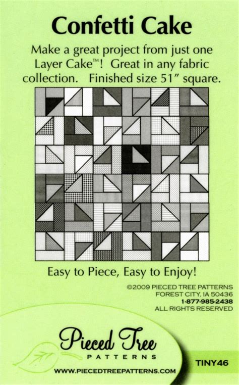 Confetti Cake Quilt Pattern Pieced Tree Patterns Tiny46 Layer Cake