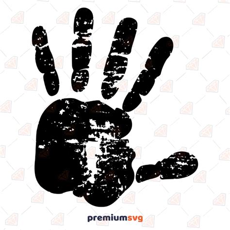Handprint Svg Vector File Hand Print Silhouette Instant Download