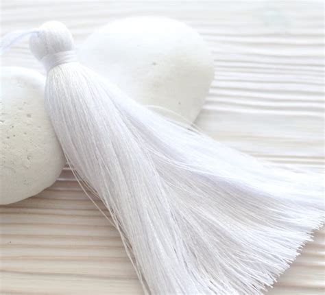 White Tassel Extra Large Tassels Silk Tassel Necklace Tassels For