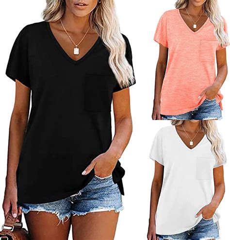 Camiseta De Manga Corta Para Mujer De Un Solo Color Para Verano