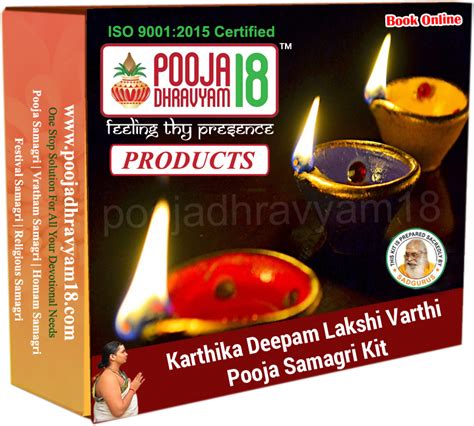 Buy Poojadhravyam18 Karthika Deepam Laksha Varthi Pooja Samagri Kit