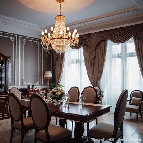 Neoclassical Kitchen Dining Room Design Stable Diffusion Online