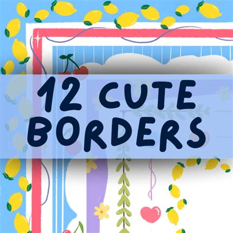 12 Cute Doodle Borders By 30 Oct Tpt