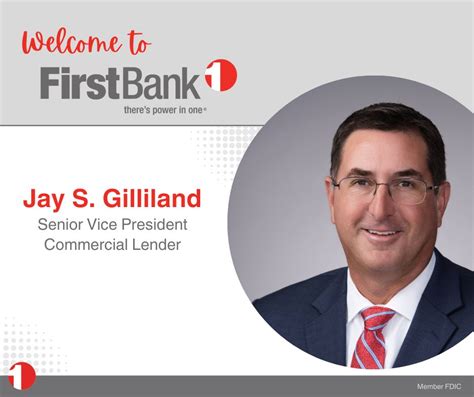 First Bank Is Pleased To Welcome Jay S Gilliland Svpcommercial Lender In The Roanoke Region