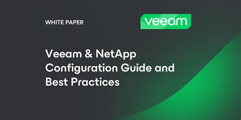 Veeam And Netapp Configuration Guide And Best Practices