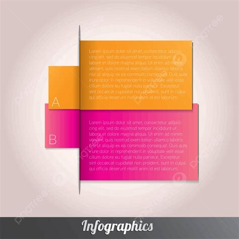 Infographic Progress Template Design Shape Two Vector Design Shape