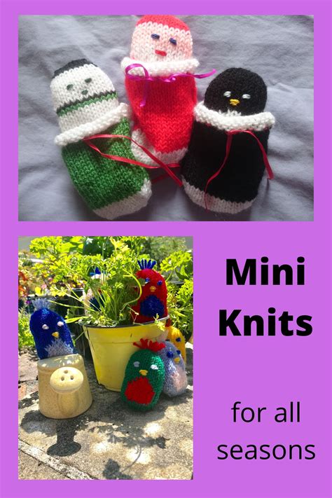 Mini Knits Easy Knitting Patterns Soft Toy Making Knitting Penguins Christmas Knits
