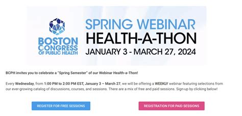 Bcph Rolls Out Spring Health A Thon Certificate Webinars