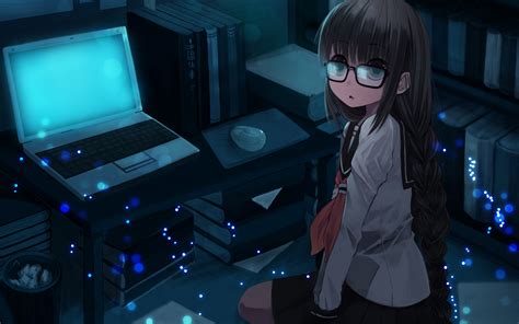 Girl Laptop Room Wallpaper Hd Anime 4k Wallpapers Images And