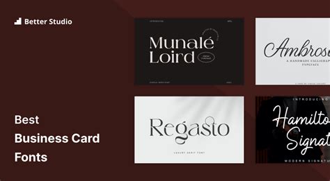 Best Fonts For Business Cards