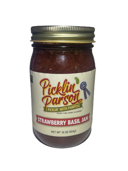Strawberry Basil Jam Picklin Parson