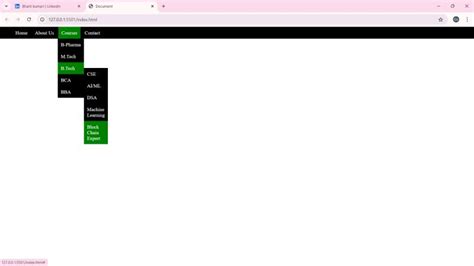 Bharti Kumari On Linkedin Drop Down Navbar Html Css