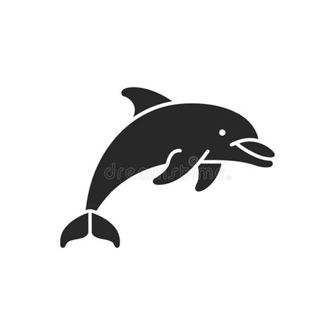 Jumping Dolphin Icon Stock Vector Illustration Of Symbol 361759965
