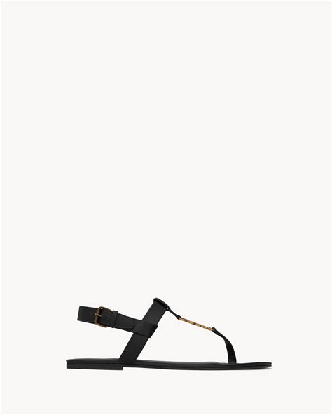 Cassandre Sandals In Smooth Leather Saint Laurent Ysl En