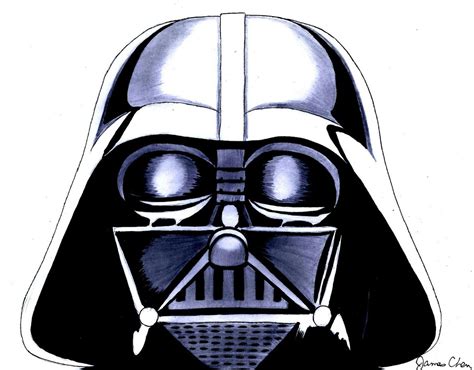 Darth Vader Head Drawing