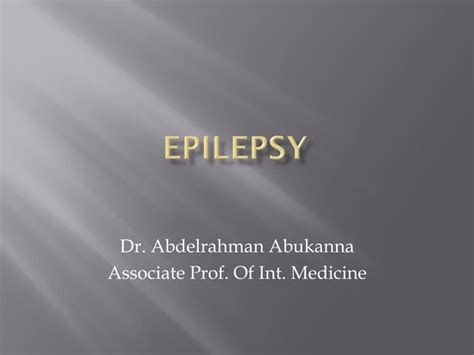 Lecture 24 Epilepsy Pdf