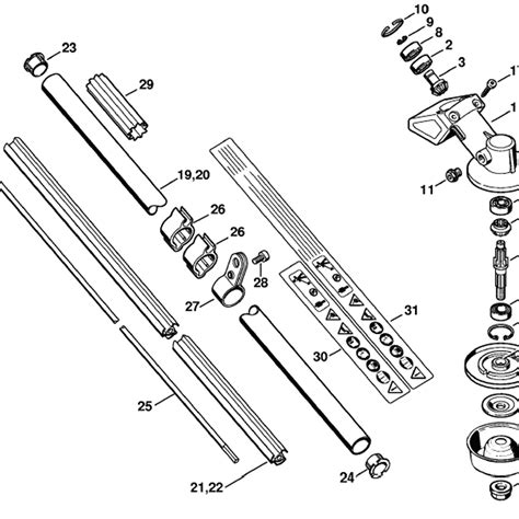 Stihl Fs 250 Brushcutter Fs250r Parts Diagram Gear Head Drive Tube Assembly