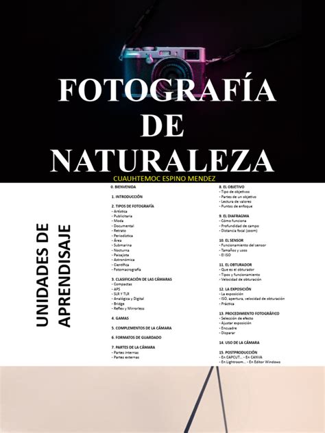 Guía Completa De Fotografía De Naturaleza Pdf Cámara Exposición Fotografía