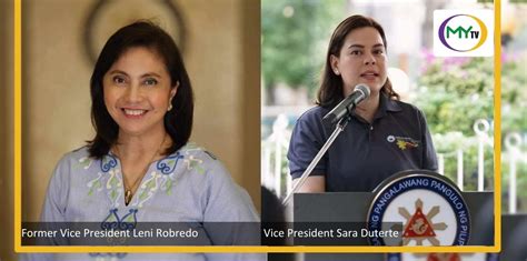 Vp Sara Duterte Meets Former Vp Leni Robredo In Naga City Mytv Articles