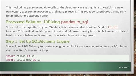 Efficiently Ingesting Csv Data Into Sql Server Using Python Youtube