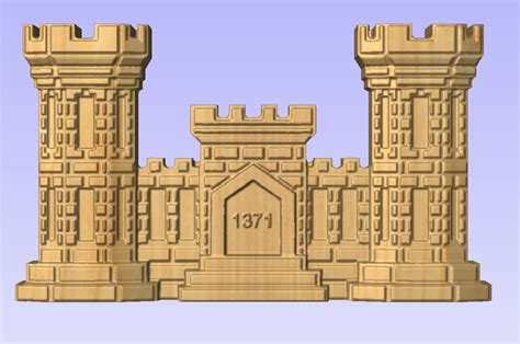 Us Military Combat Engineer Castle 3d Carving Etsy