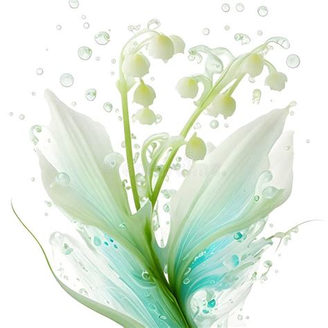 Amazing Lilly With Water Splash And Drops Generative Ai Stock