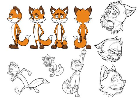 Model Sheet Cartoon Character Design Character Model Sheet