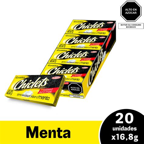 Chiclets Menta X 12 Display Por 20unds Mondelez Peru
