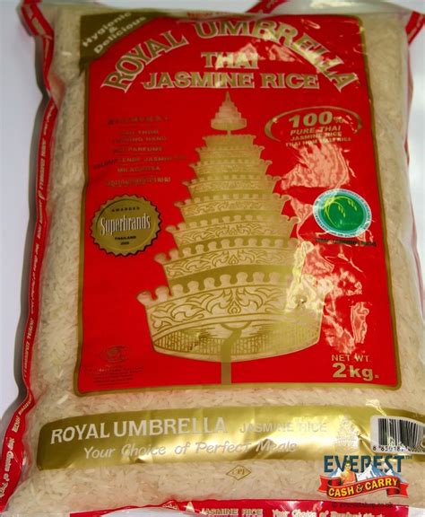 Royal Umbrella Thai Jasmine Rice 2kg Everest Cash And Carry