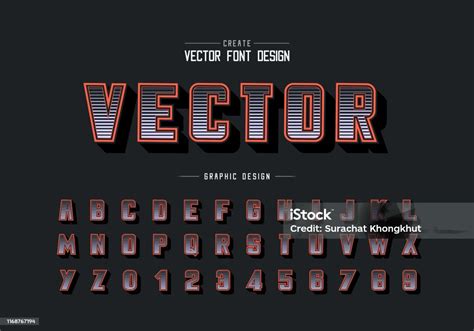 하프 톤 라인 글꼴 과 굵은 알파벳 벡터 디지털 서체 및 숫자 디자인 0명에 대한 스톡 벡터 아트 및 기타 이미지 0명