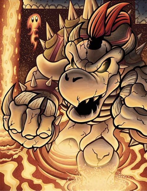 Dry Bowser Super Mario Art Mario Art Bowser