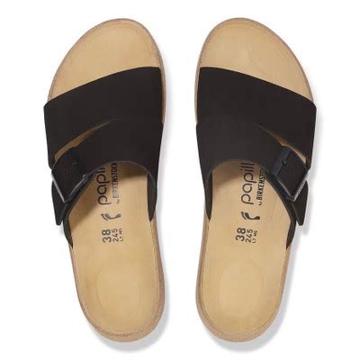 Birkenstock Almina Black Nubuck Leather Sandal Womens