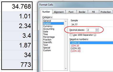 How To Line Up Numbers On Decimal Points In Excel Technical Communication Center Technical