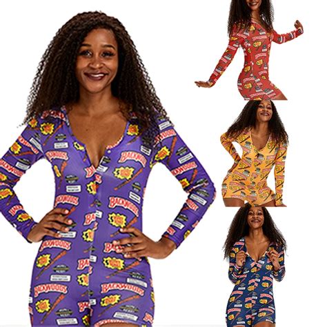 Cheap Adult Sexy Printed Tight Pajama Onesies Women Jumpsuit Shorts