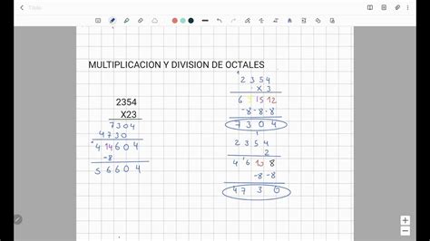 13 Sistemas Digitales Multiplicación Y División De Octales Youtube