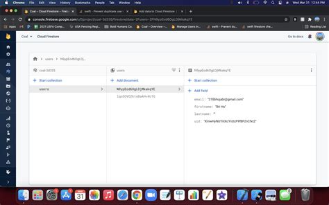 Swift Prevent Duplicate Users In Firestore Ios Stack Overflow