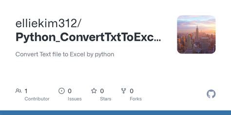 Github Elliekim312pythonconverttxttoexcel Convert Text File To