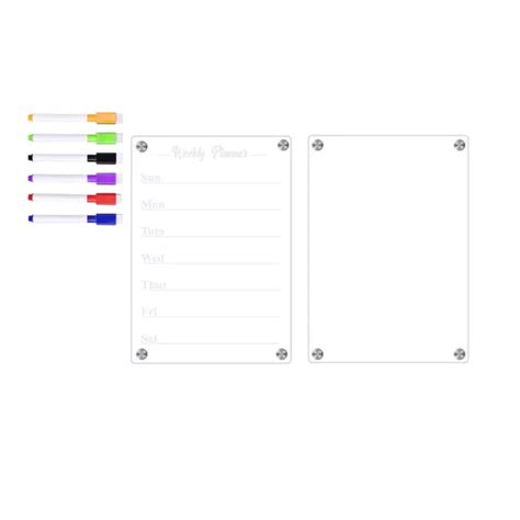 4x Pour Le Tableau De Planification Magnétique Effaçable à Sec De Porte