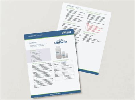 Optiferrin Guidelines For Use Invitria