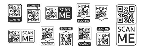 Premium Vector Qr Code Set Template Of Frames With Text Scan Me And Qr Code For Smartphone