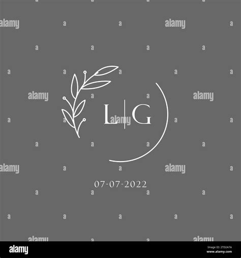 Letter Lg Wedding Monogram Logo Design Ideas Vector Graphic Stock