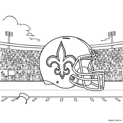 New Orleans Saints Helmet Coloring Page