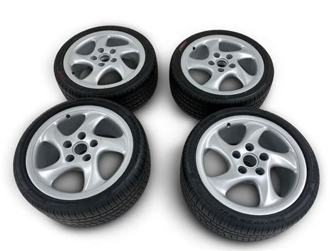 Four Porsche Hollow Spoke Turbo Twist” Staggered Wheels With Pirelli