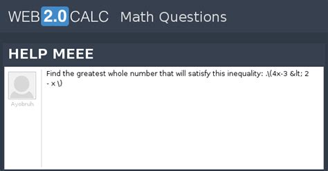 View Question Help Meee