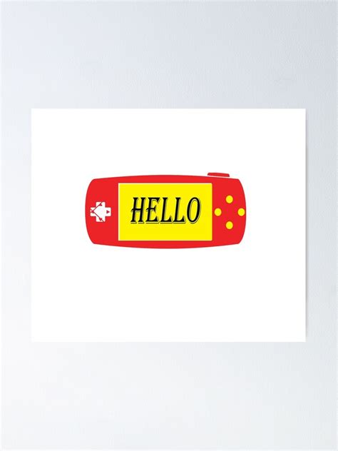 Geme Hello Poster For Sale By Csdesings Redbubble