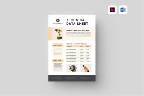 Technical Data Sheet Template Ms Word Template Product Data Sheet