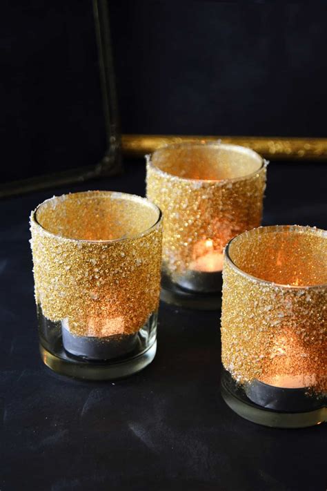 Diy Glitter Candle Holders 18 Cool Diy Christmas Candleholders