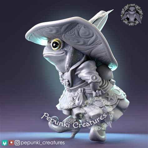 Stl File Toad Witch [dnd Stl Miniature] 🧙‍♀️ ・3d Printable Model To