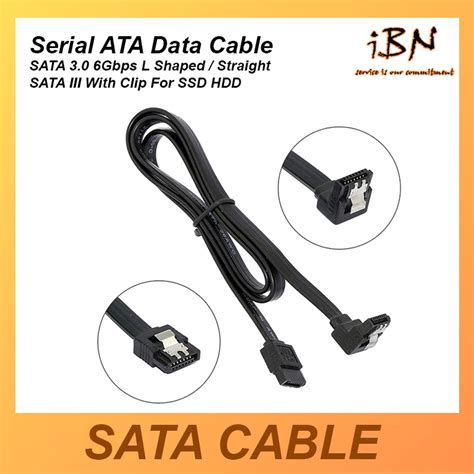 Sata 30 6gbps L Shaped Straight Serial Ata Data Cable Sata Iii With